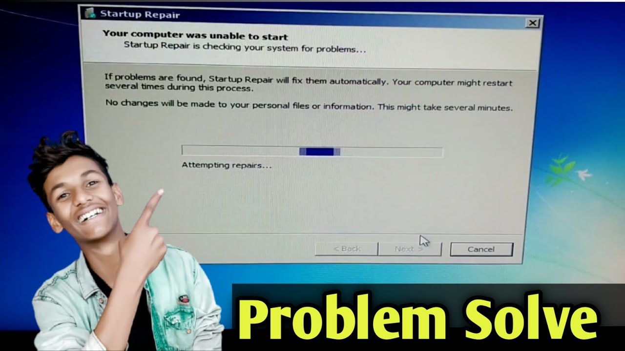 Your Computer Was Unable To Start || Problem Solve || Today Tutorial ...