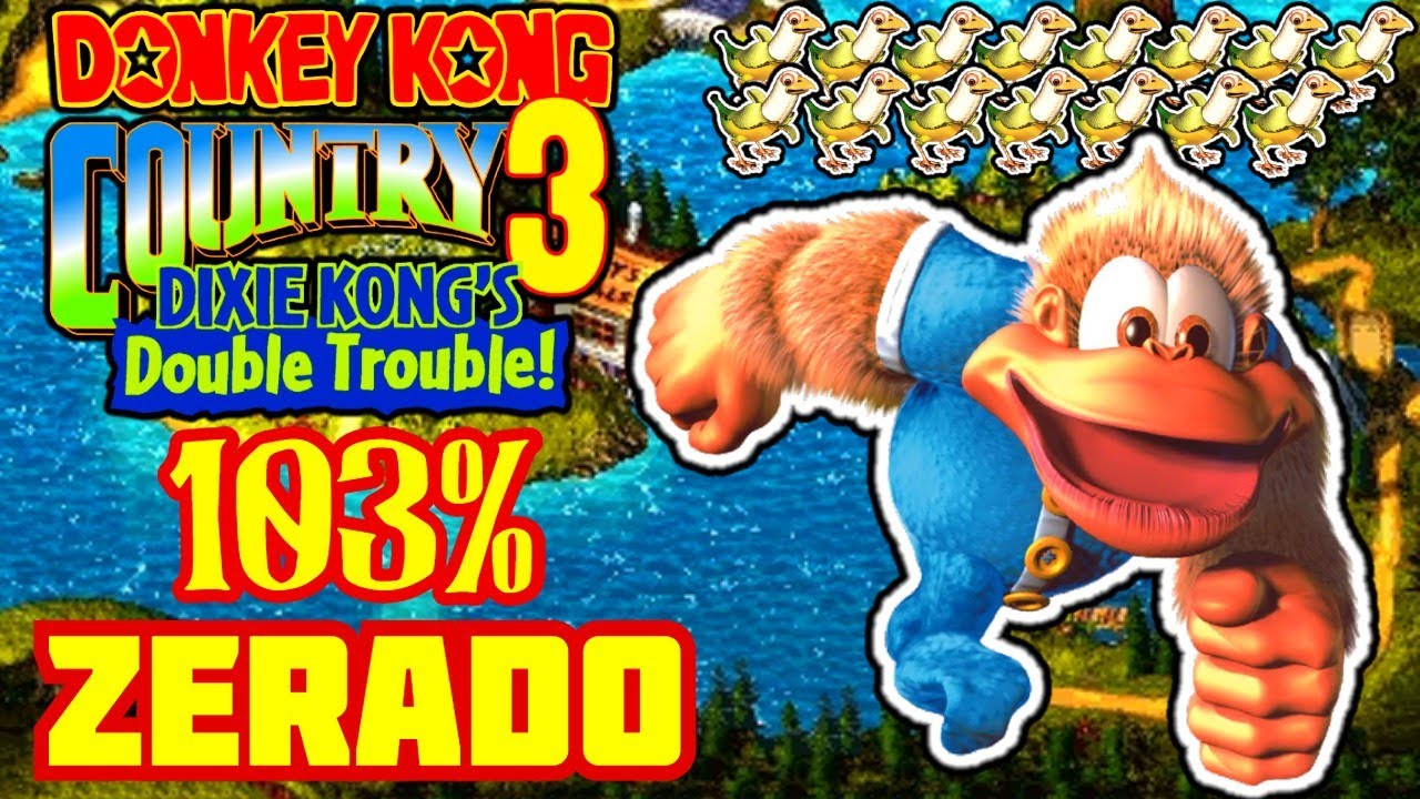 Donkey Kong Country 3 103% - ZERADO - Todos os Bônus e Banana Birds ...