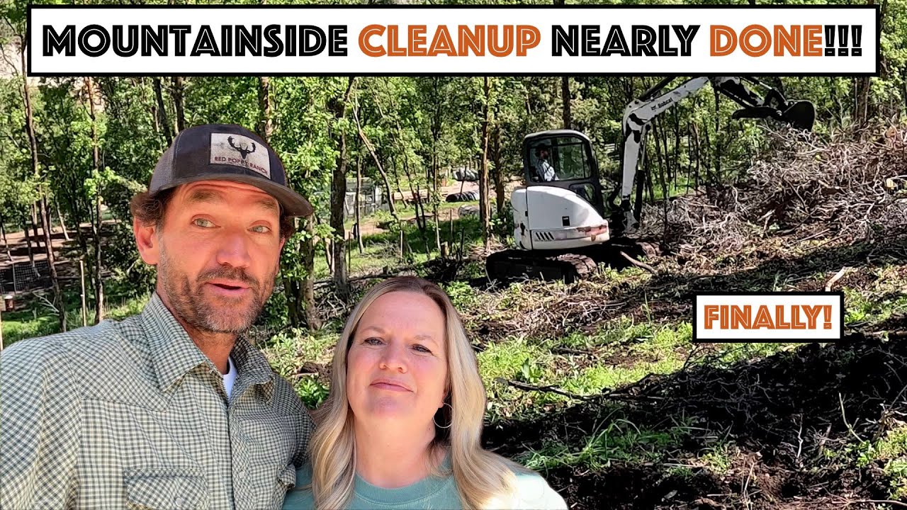 #799 -Mountainside Brush Cleanup Nearly Done! Off Grid Water System ...