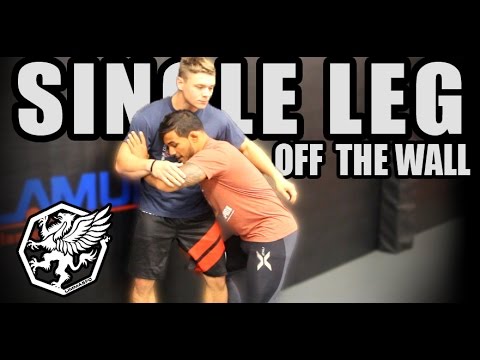 MMA Takedown - Single leg off the cage - YouTube