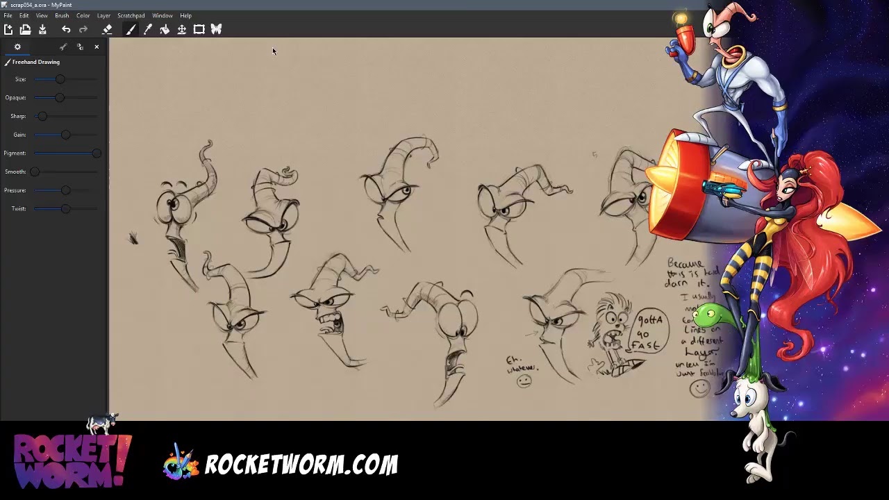 Practicing Earthworm Jim expressions - YouTube