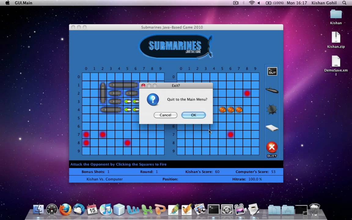 Submarines Java Game - Group D - QMUL Software Engineering 2009/10 - YouTube