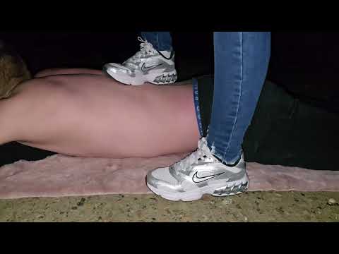 Back trample in nike sneakers. 