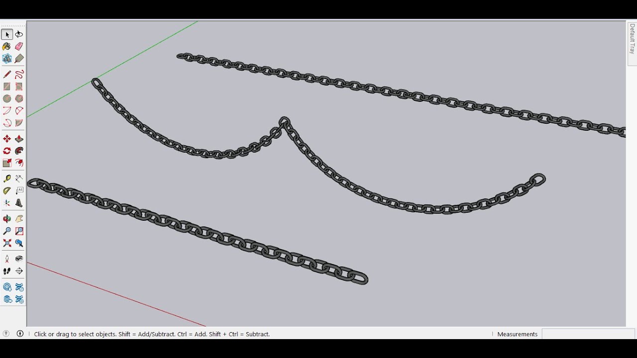 Steel Chain in SketchUp - Full Tutorial - YouTube