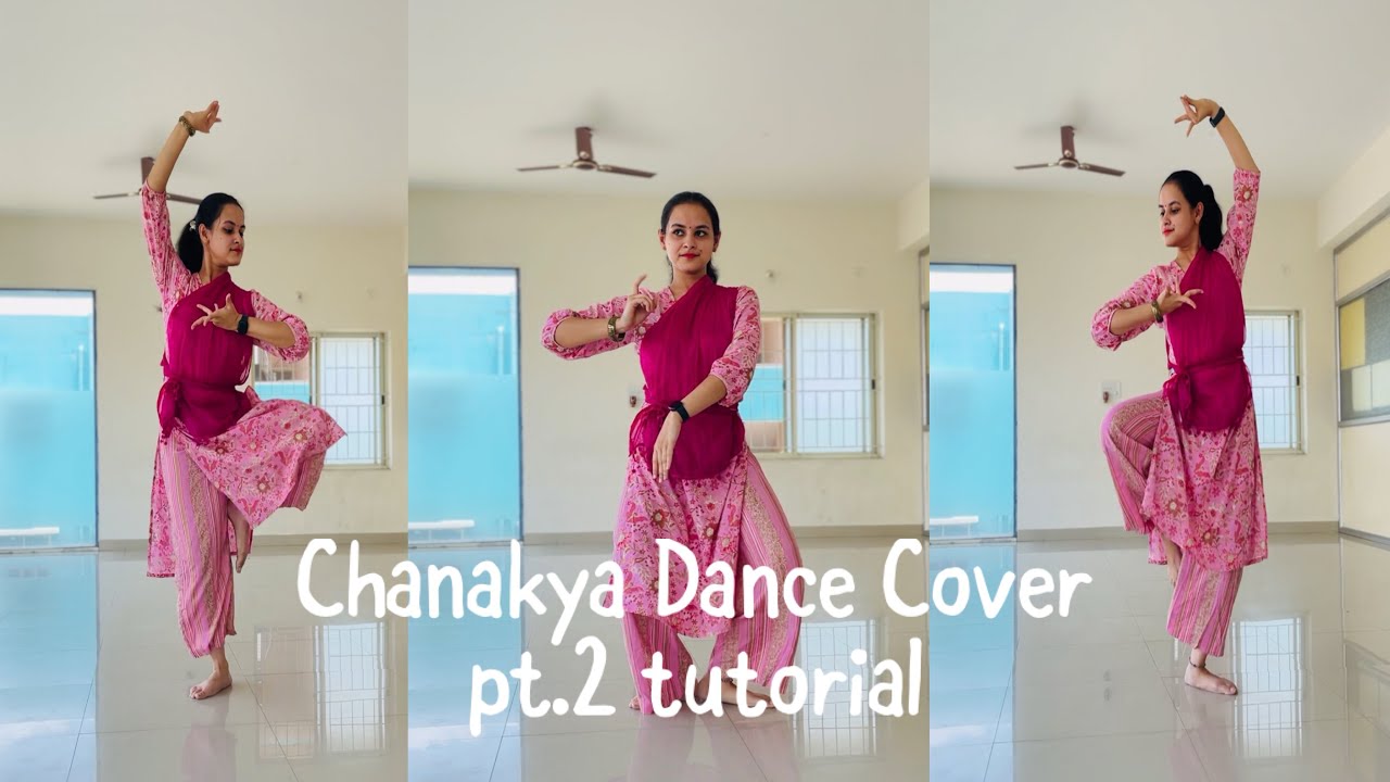 Chanakya Dance Cover - pt.2 tutorial | Slow Music [Mirrored] | Bharatanatyam Dance # ...