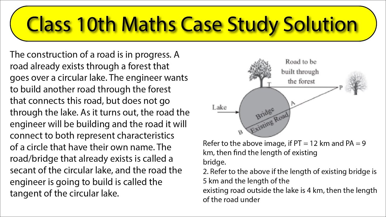Class 10 case study || The construction of a road is in progress. A ...
