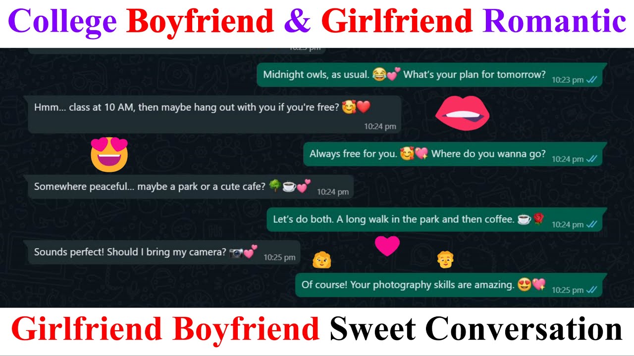 College Girlfriend and Boyfriend WhatsApp chat - YouTube