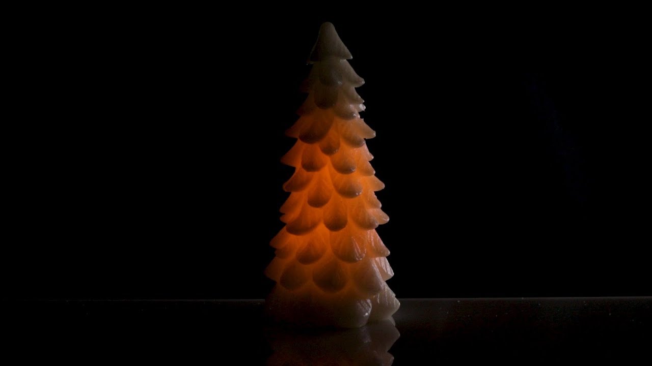 Holiday Flameless LED Wax Pine Tree By Candle Impressions - YouTube