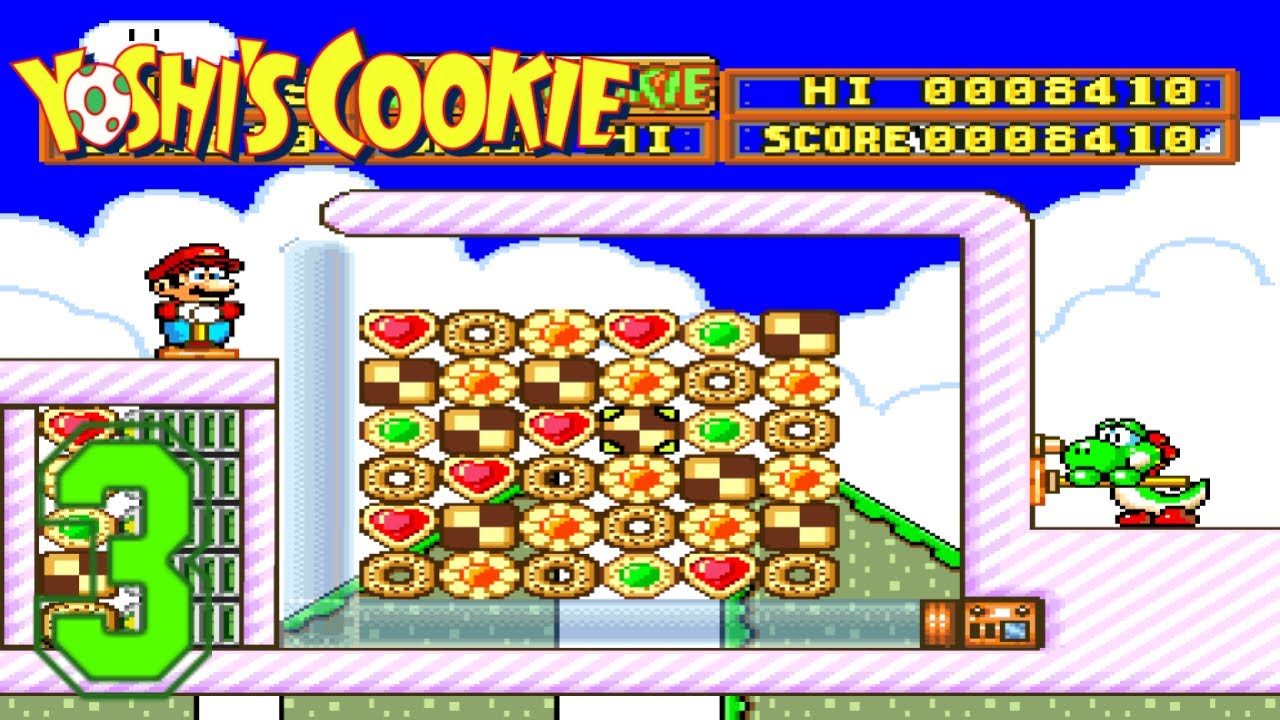 Yoshi's Cookie (SNES) - Part 3 - Puzzle, the Genre (Action Mode (3/6 ...