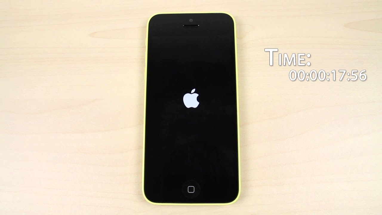 Apple iPhone 5C Boot-Up time - YouTube