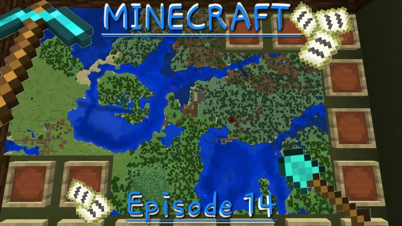 Minecraft let's play,Episode 14, Terraforming + Upgrading The map wall ...