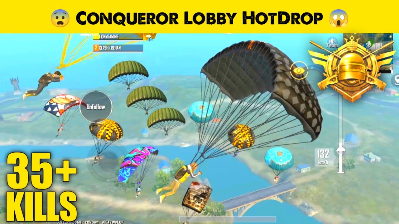 PUBG Mobile Lite Conqueror Lobby Hotdrop | PUBG Lite Hot Drop Gameplay ...