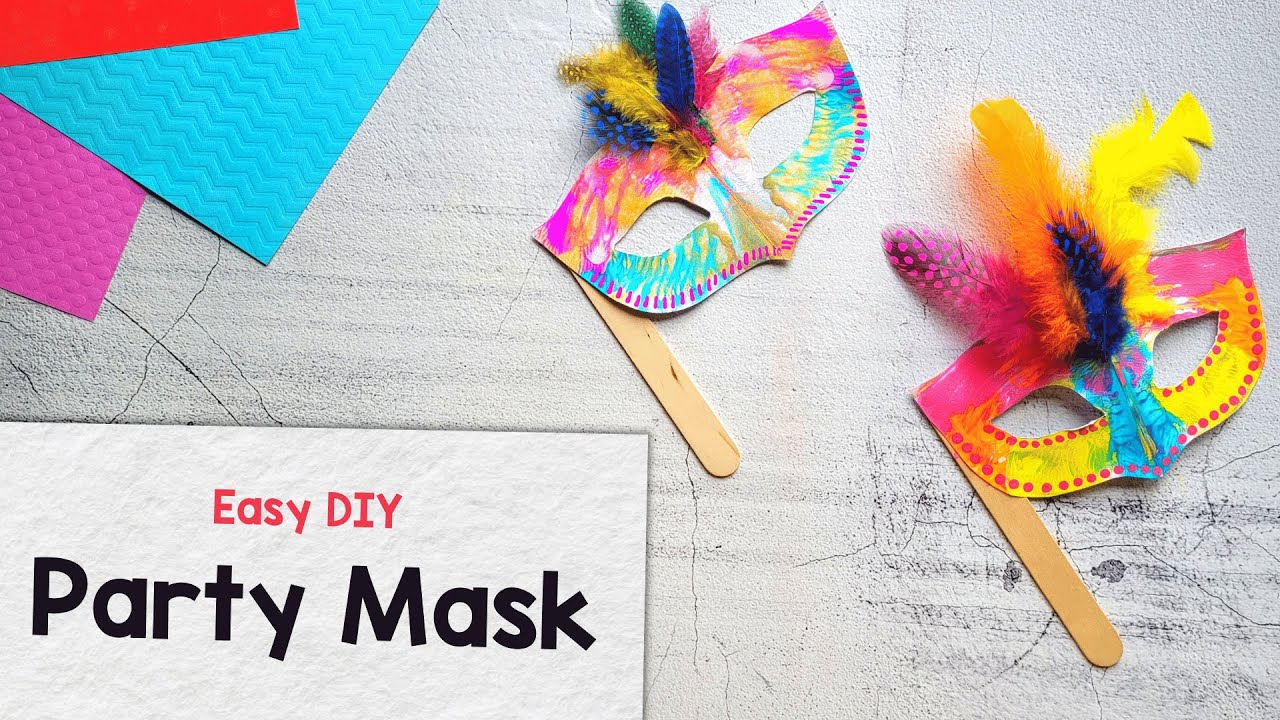 DIY Party Mask | Symmetrical Painting Idea - YouTube