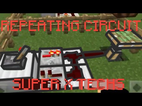 How to make redstone repeating circuit MCPE - YouTube