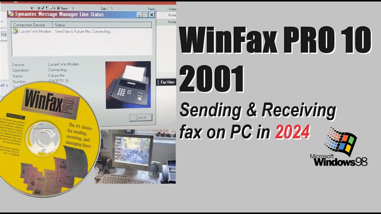WinFax PRO 10 (2001) - Sending/receiving fax on retro PC in 202X # ...