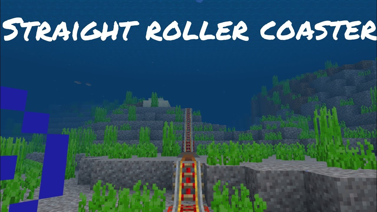 minecraft Straight roller coaster 마인크래프트 직진 롤러코스터 - YouTube