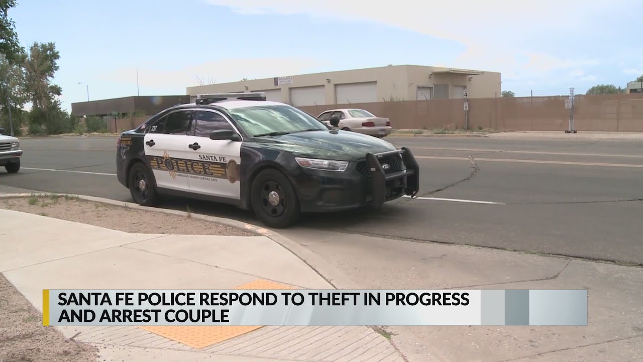 Santa Fe Police respond to theft in process and arrest couple - YouTube
