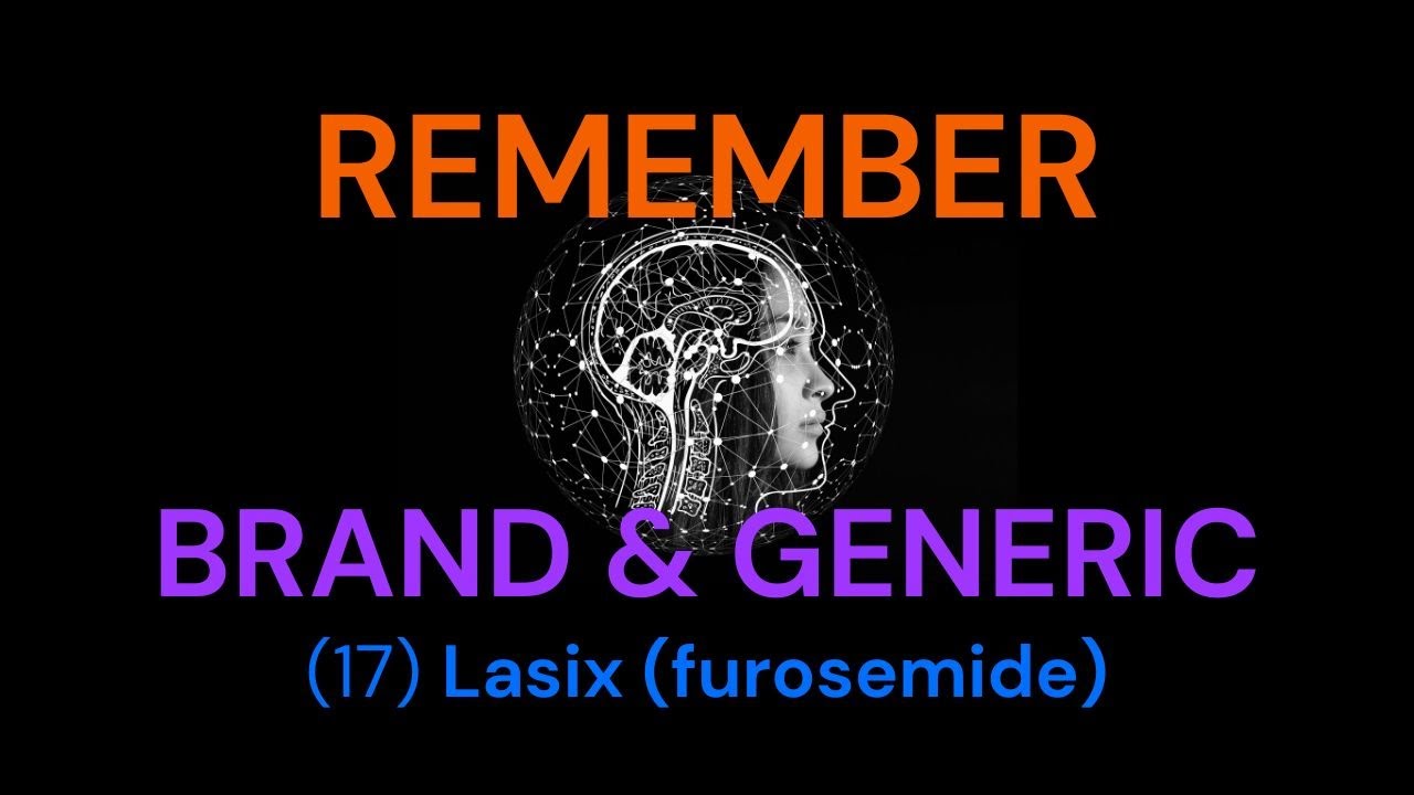 How to remember brand and generic drug names (17) Lasix (furosemide ...