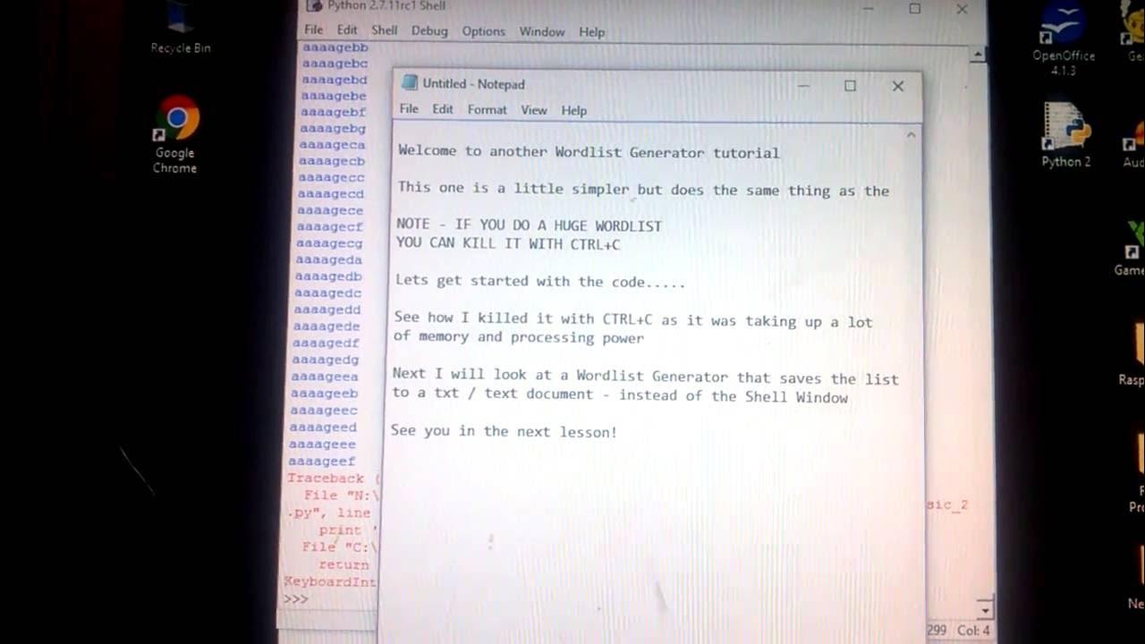 Python Basics - Wordlist Generator 2 - YouTube