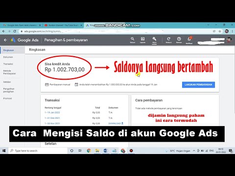 Cara Termudah Untuk Mengisi Saldo Akun Google Ads ! Cuma 1 menit - YouTube