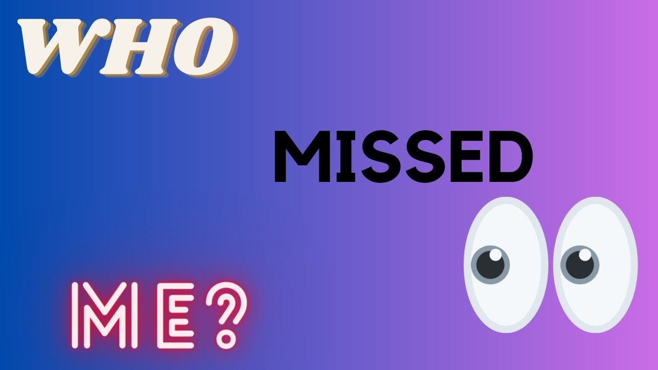 Comeback | Who missed me? - YouTube