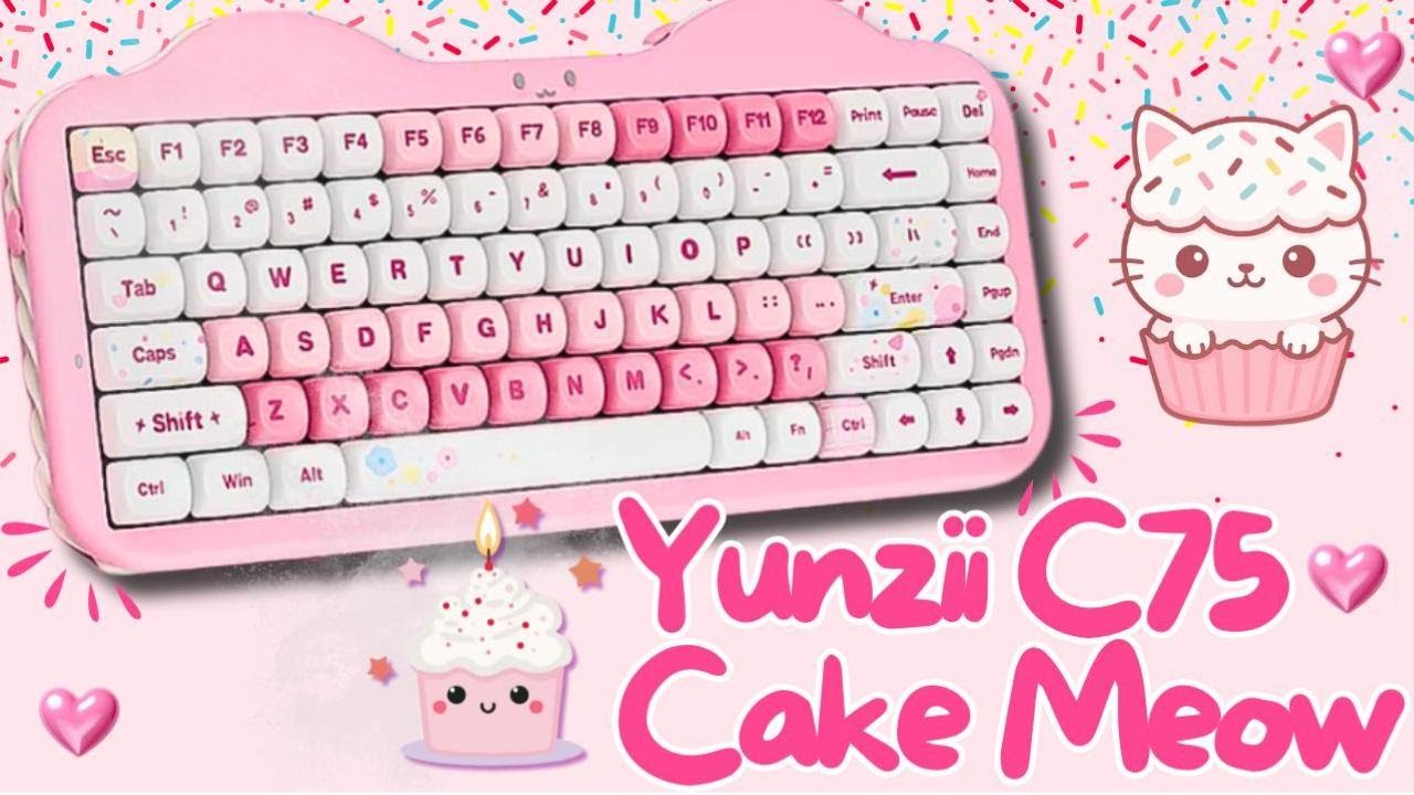 YUNZII C75 Cat Meow Keyboard 🐾 | Cute Design & Serious Thock | Review ...