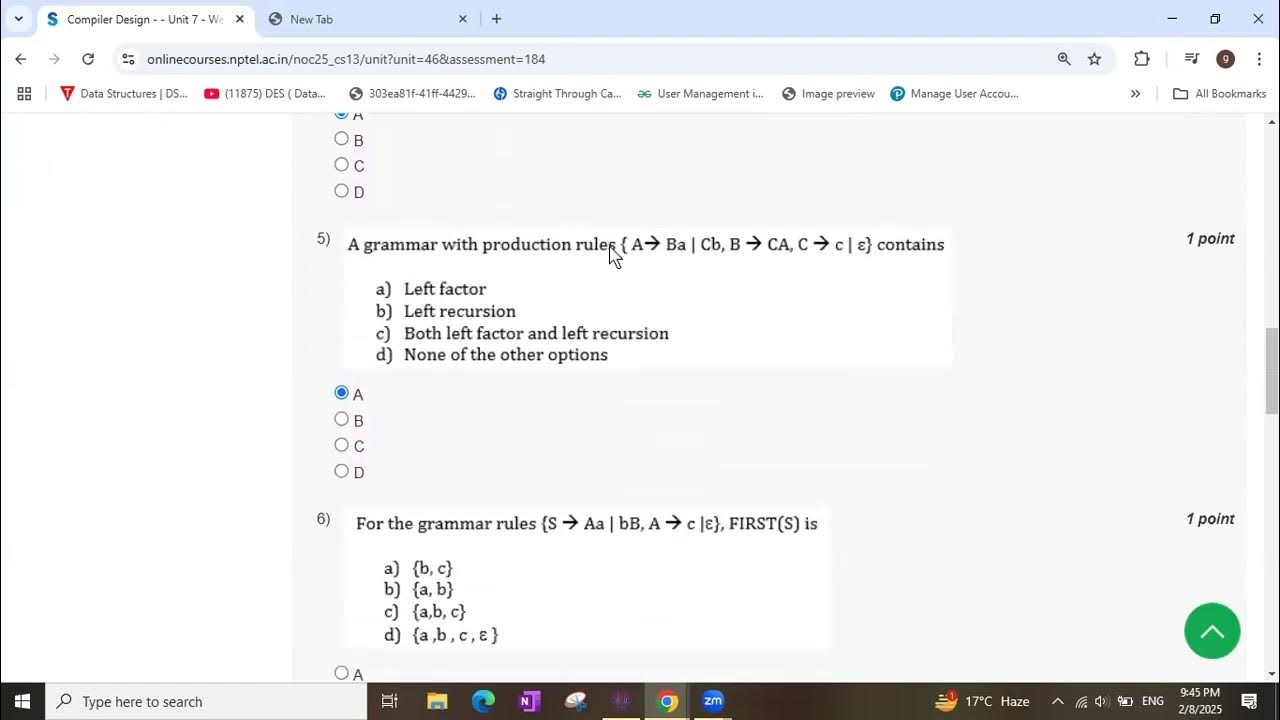 Compiler Design week 4 Assignment Solution NPTEL 2025 - YouTube
