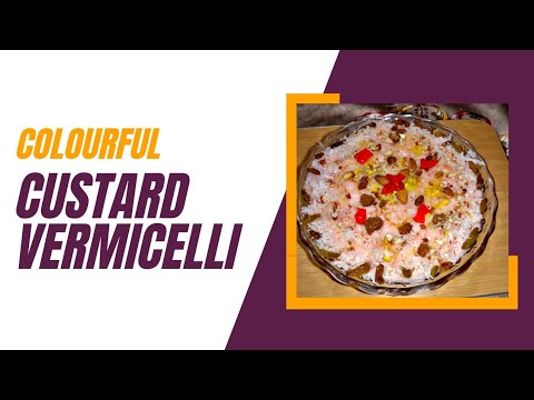 Colourful custard vermicelli | Dessert recipe | Aapi ka cooking channel ...