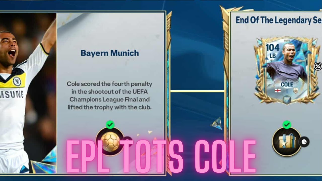 PREMIER LEAGUE TOTS ICON COLE GAMEPLAY | EA FC Mobile - YouTube
