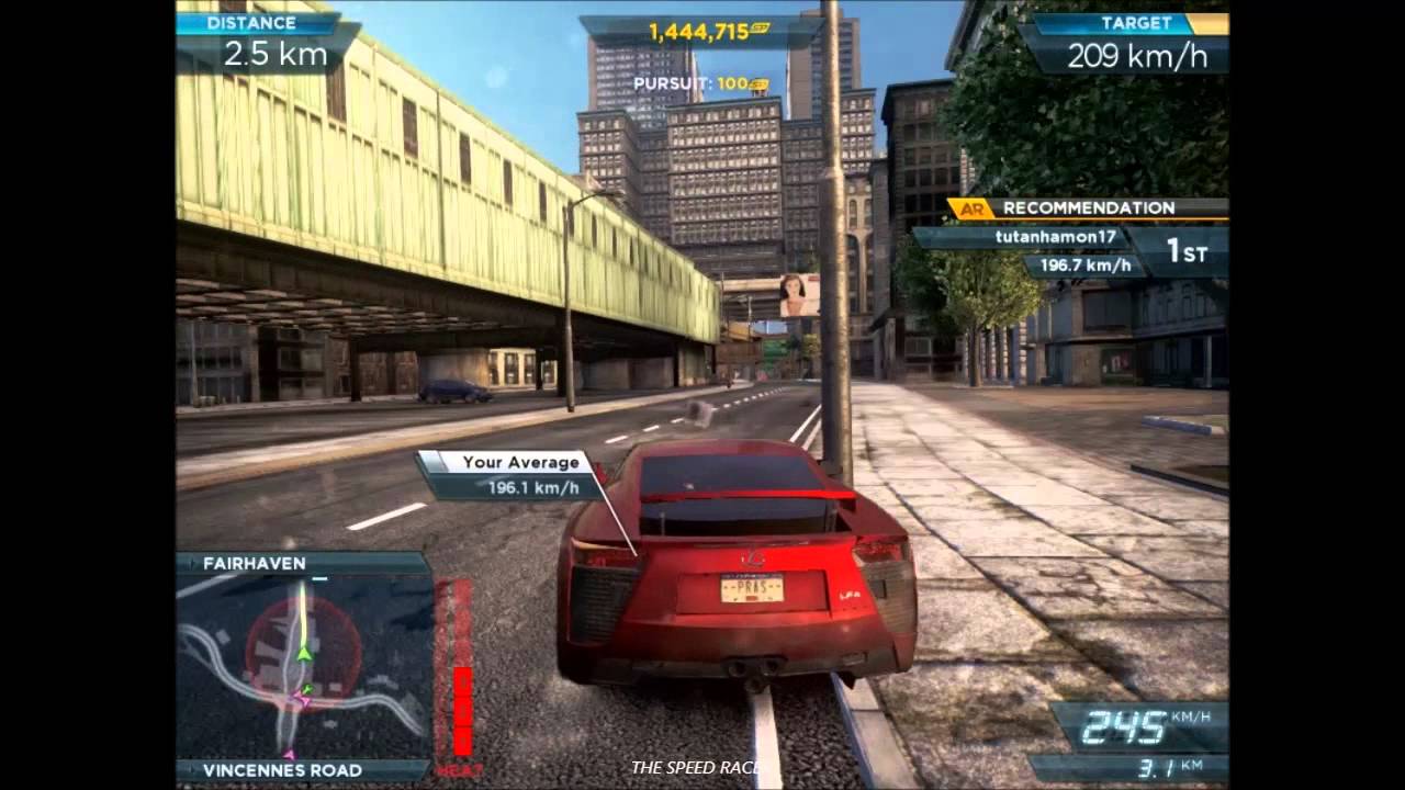 NFS Most Wanted 2012: Lexus LFA - Downtown Run - YouTube