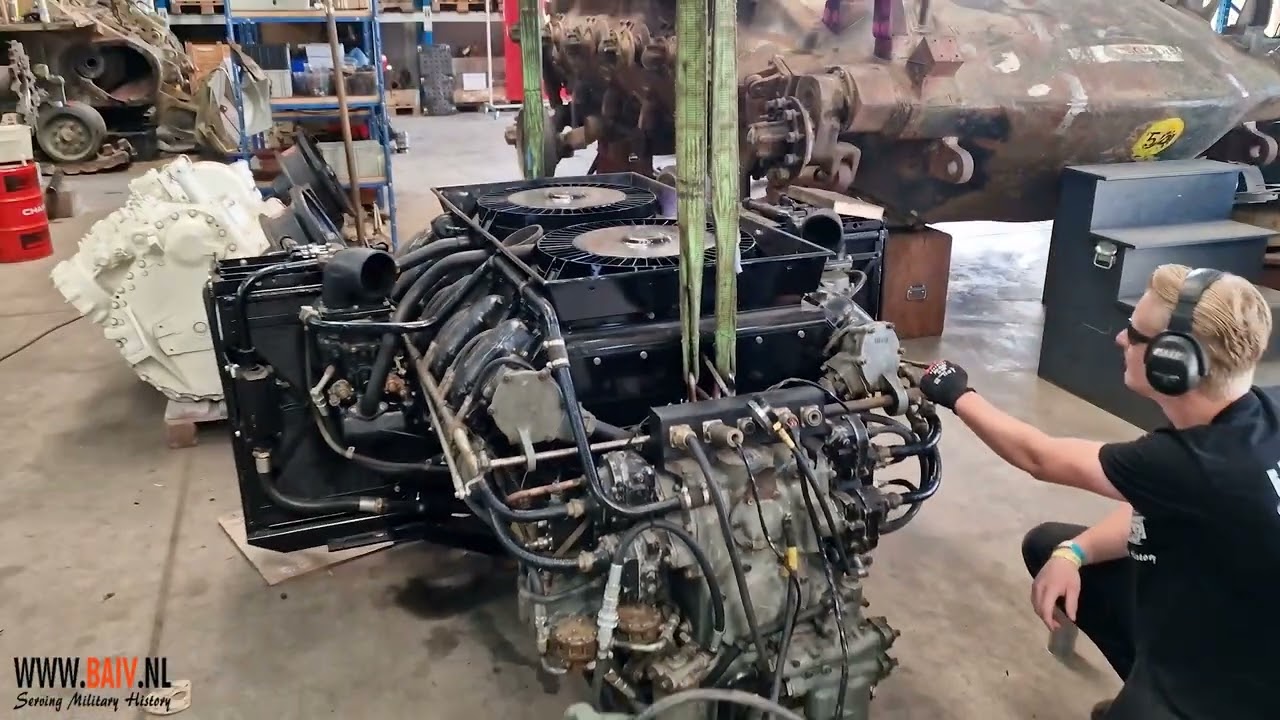 Starting the M46 Patton's engine for the first time! - YouTube