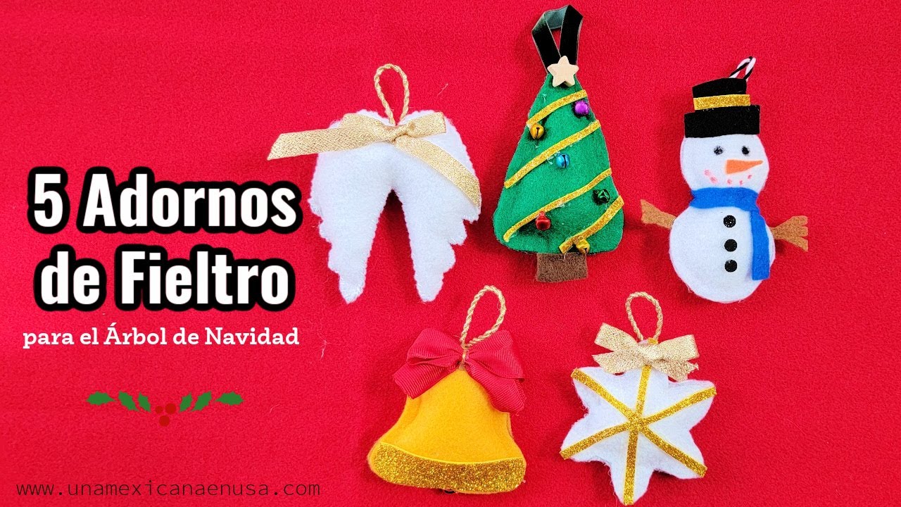 Adornos De Fieltro Para El árbol De Navidad