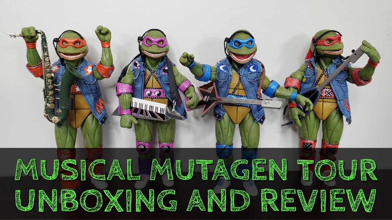 NECA Teenage Mutant Ninja Turtles Musical Mutagen Tour Unboxing - YouTube