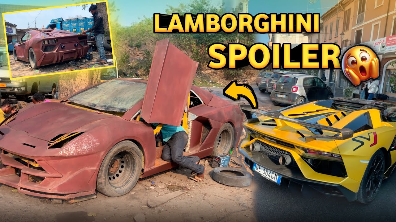 Finally Lamborghini Spoiler Ready 🚀 | #handmadesupercar - YouTube