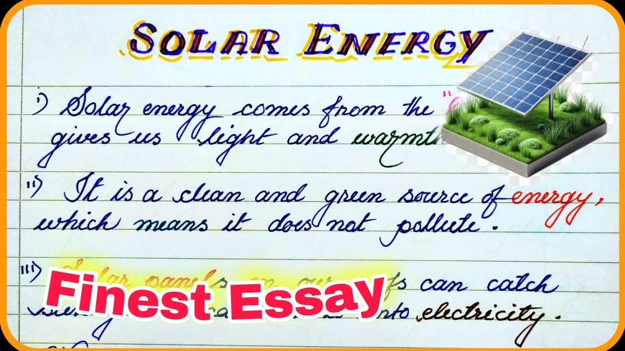 10 lines on Solar Energy | Essay on Solar Energy/Solar energy essay in ...