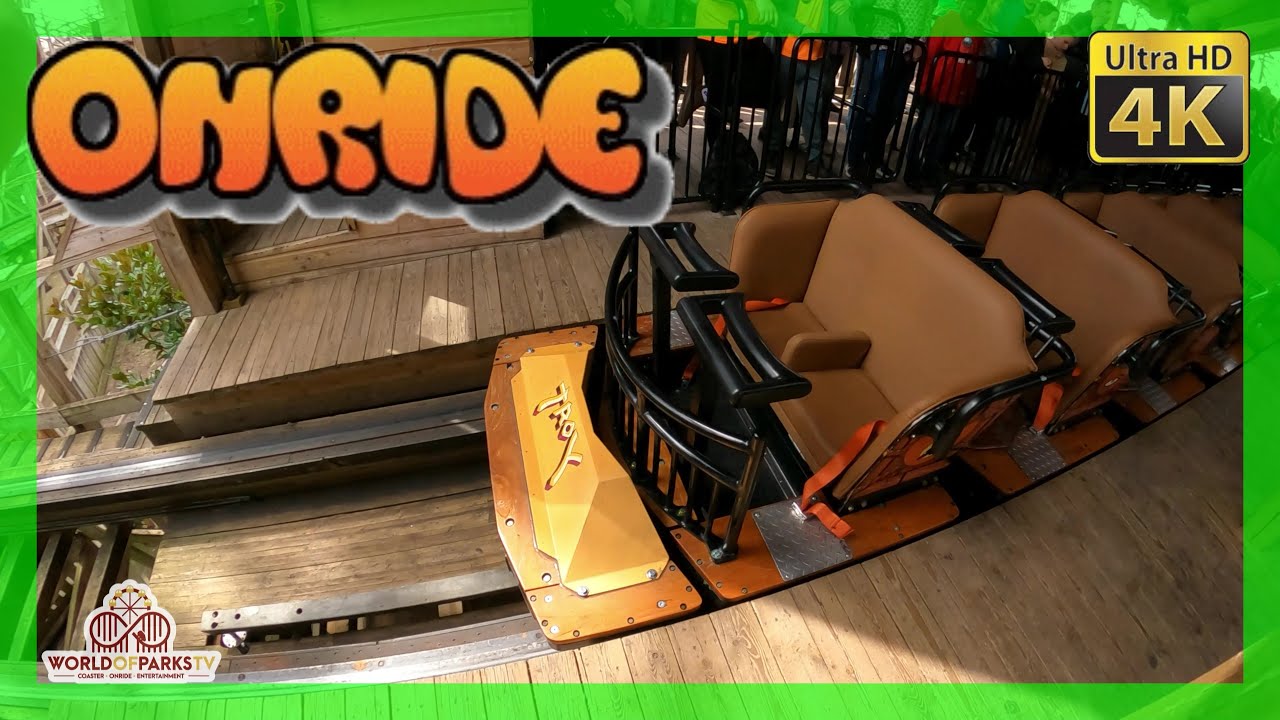 Toverland Troy 2023 (ONRIDE POV) Wooden Roller Coaster - Holzachterbahn ...