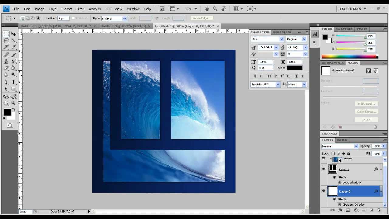 Photoshop Shape Cluster Photo Display Effect (TUTORIAL) - YouTube