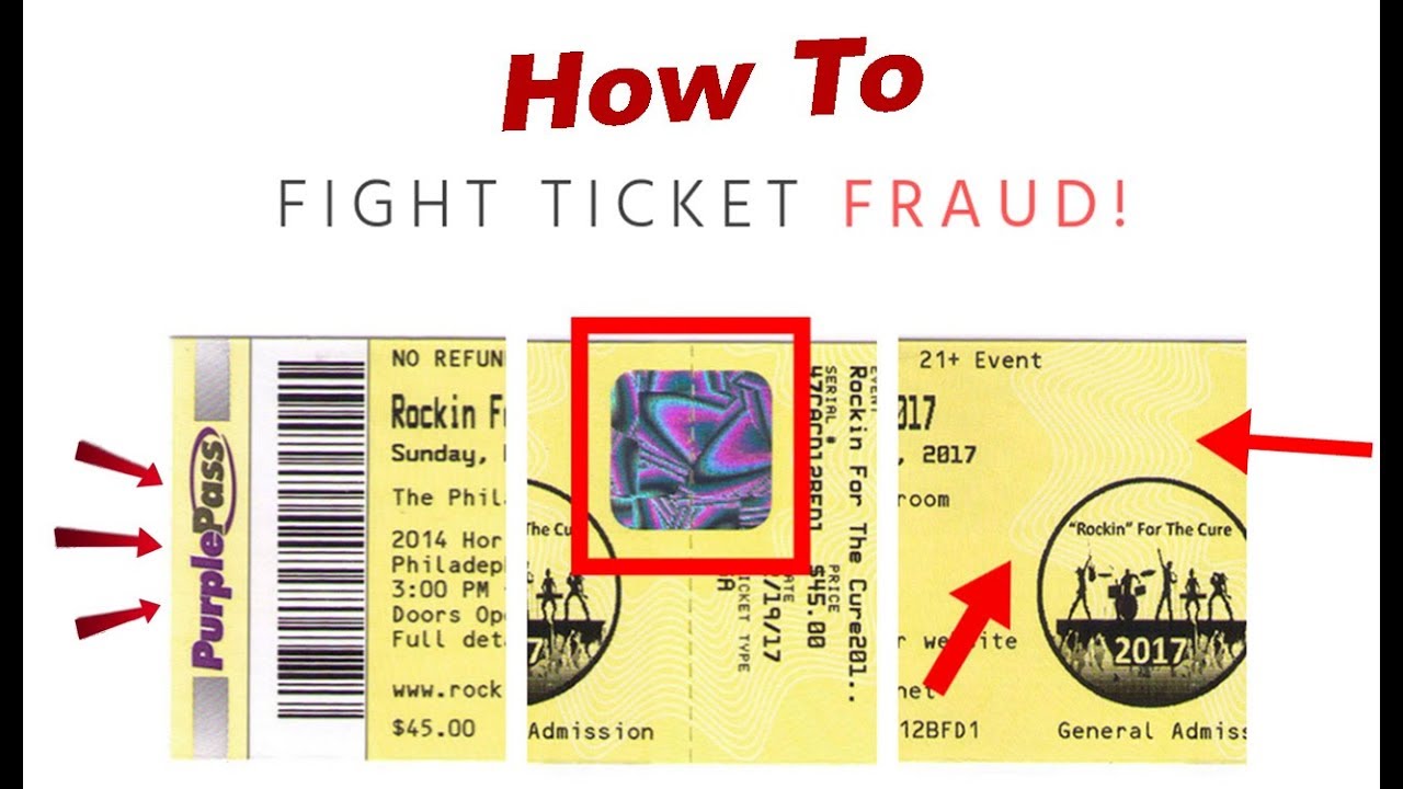 Avoid fake tickets by putting these features on your event stubs - YouTube