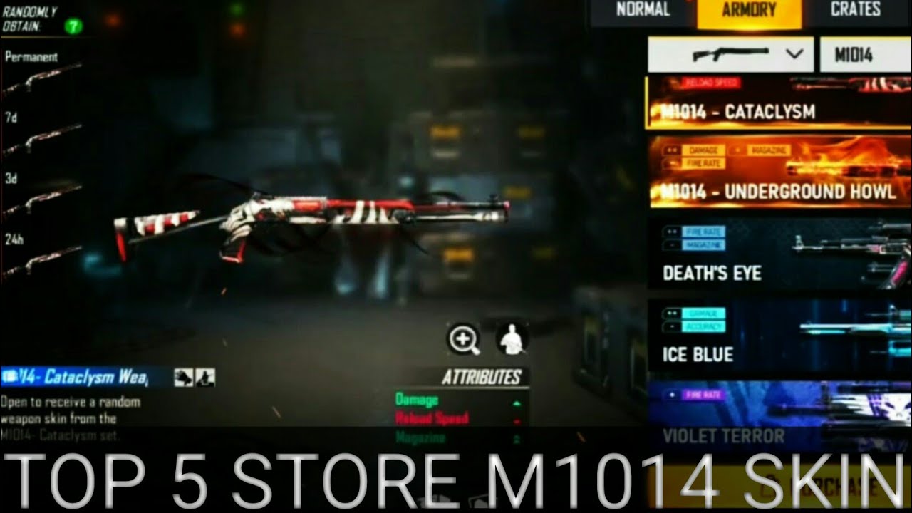TOP 5 STORE M1014 SKIN // BEST M1014 SKIN IN FF // - YouTube