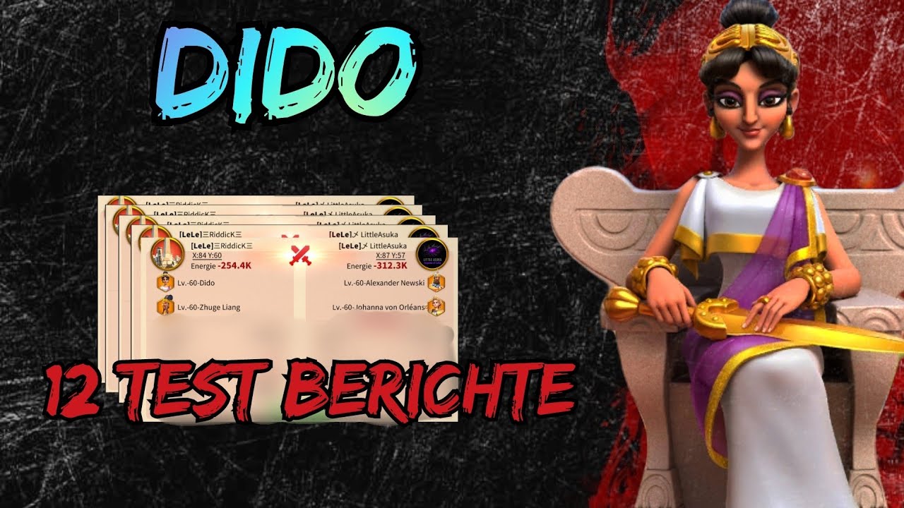 Rise of Kingdoms ~ Dido ~ 12 Tests - YouTube