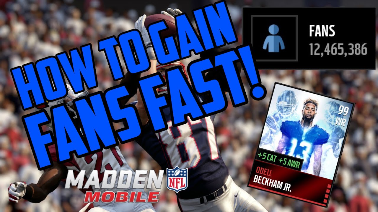 HOW TO GAIN FANS FAST AND EASY IN MADDEN MOBILE 16! - YouTube
