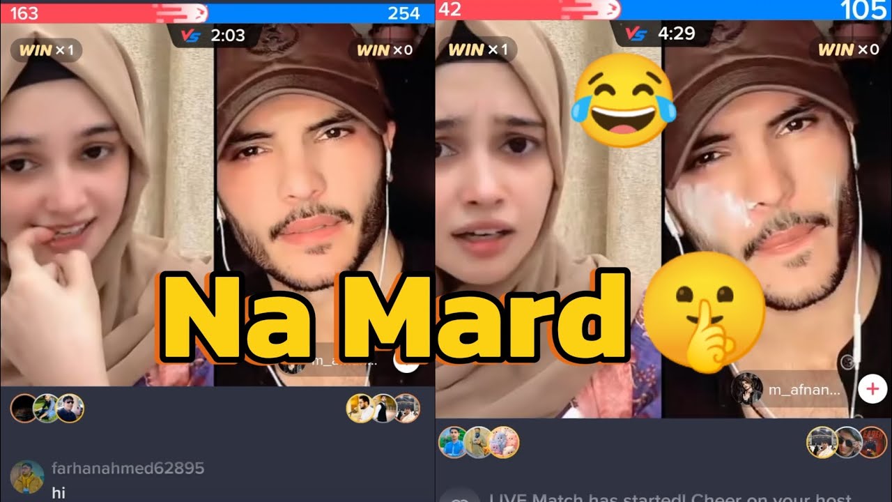 Na Mard Eman Shehzadi 🤫 VS M Afnan😂 Live Tik Tok Match 🏆 - YouTube