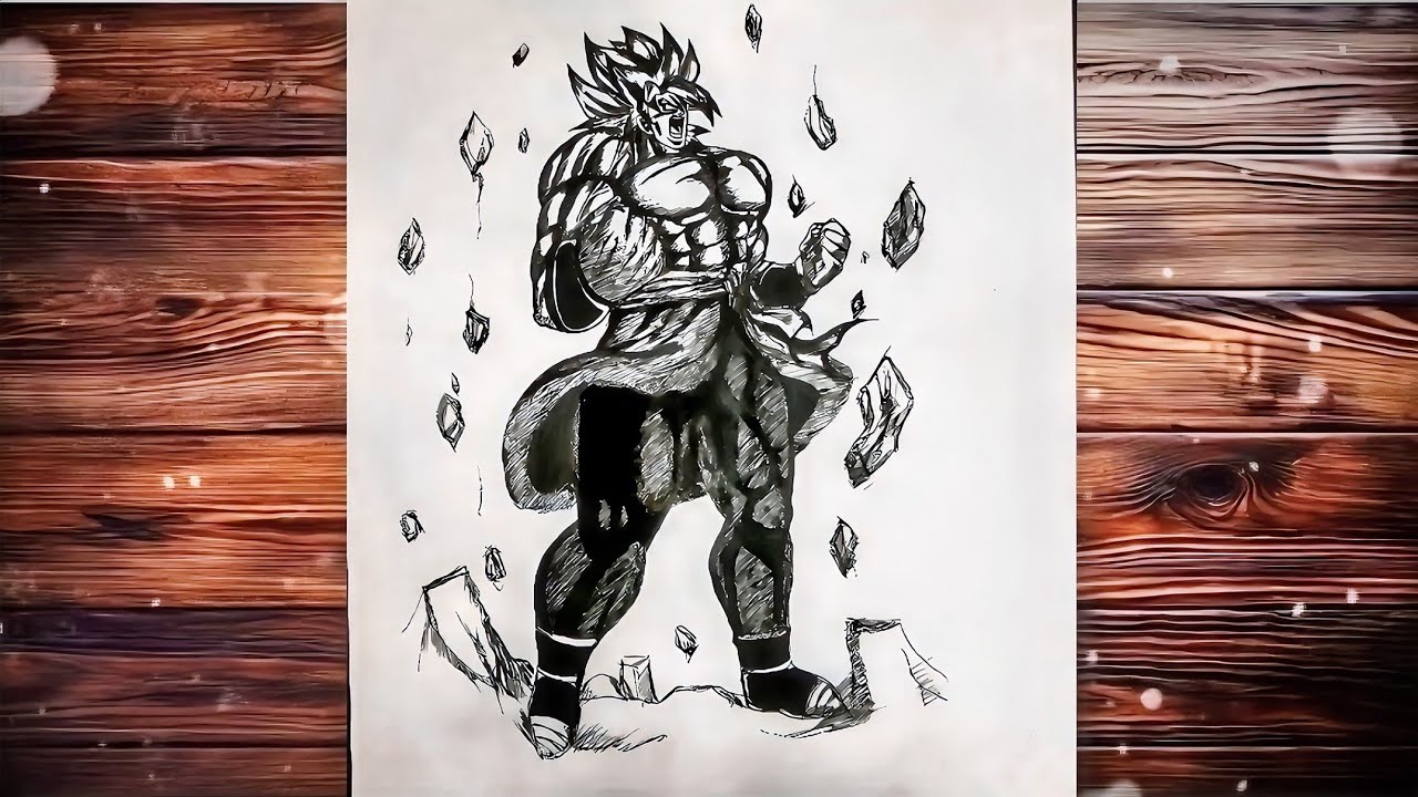 Drawing BROLY from Dragon Ball Z & Super || step by step || Broly easy ...