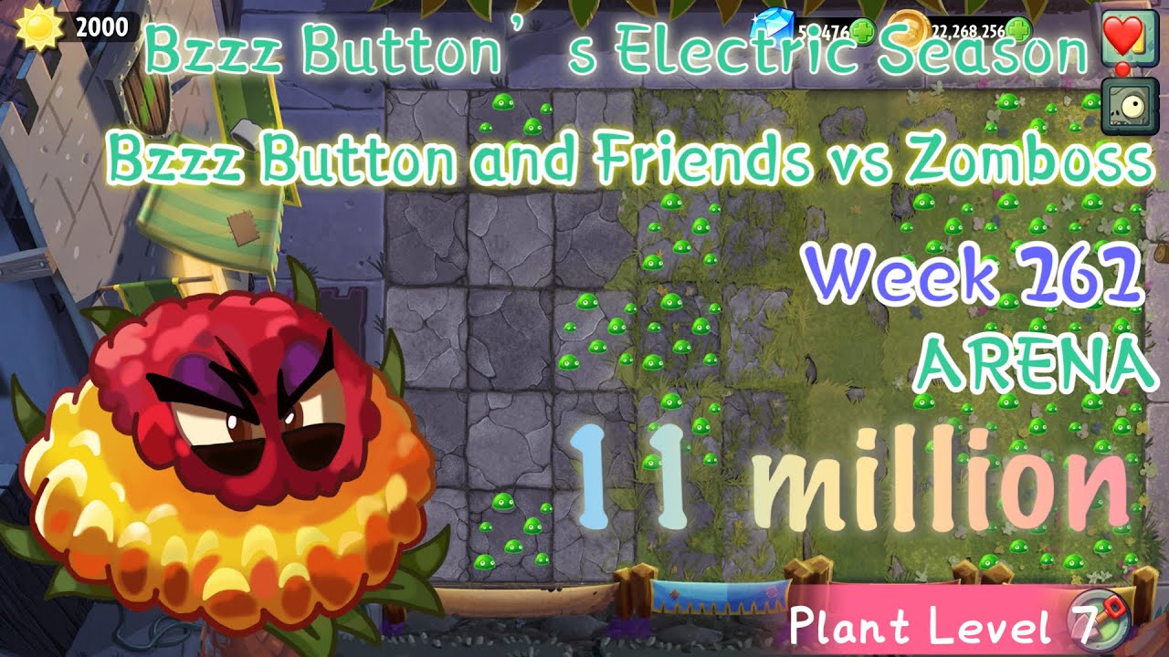 Plant vs Zombies 2 | ARENA | Week 262 | Bzzz Button and Friends vs ...