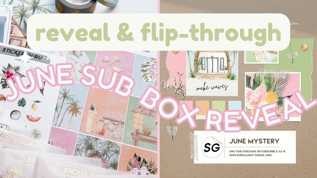 🌴🥥 JUNE SUBSCRIPTION BOX UNBOXING🌴🥥 | tropical-themed sticker kit ...