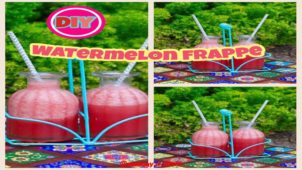 DIY Watermelon Frappe Recipe....super easy in 2 minutes - YouTube
