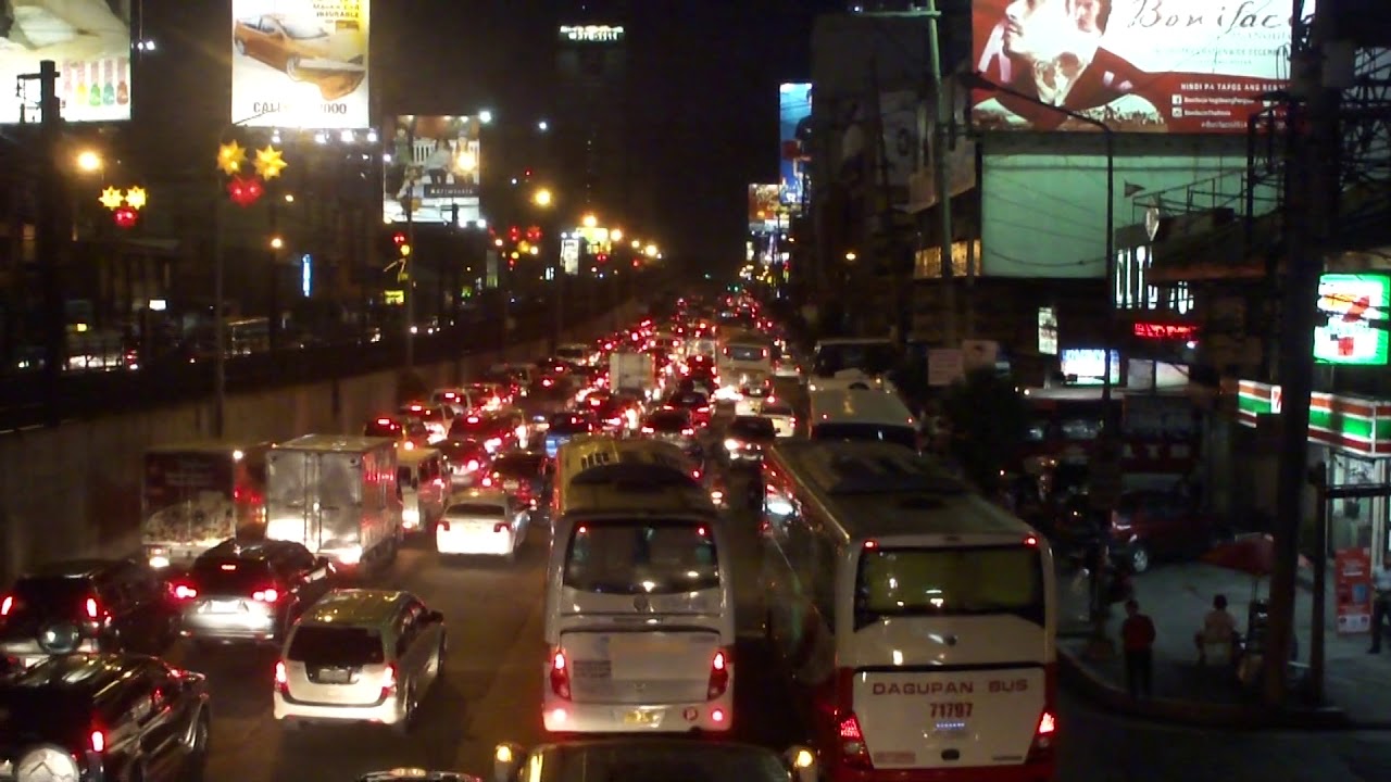 File footage - EDSA night view (Quezon City; 12-30-2014) HD - YouTube