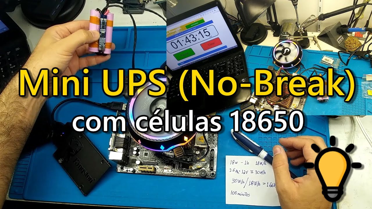 Mini UPS/no-break 12V (DIY) - YouTube