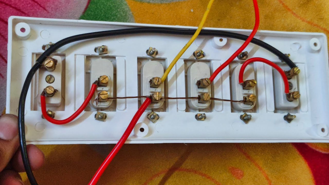 😐 switch board wiring of 2 two pin socket 4 switch +2 bulb holder ...