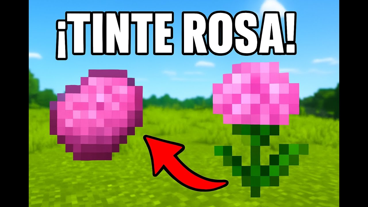como hacer un tinte rosa en minecraft - YouTube